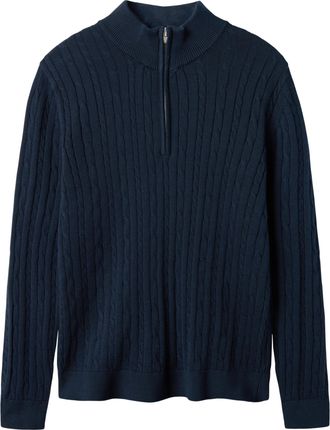 LMTD Limited Herren Nlmhabel Ls Half Zip S Knit, Dark Sapphire, 158-164 EU