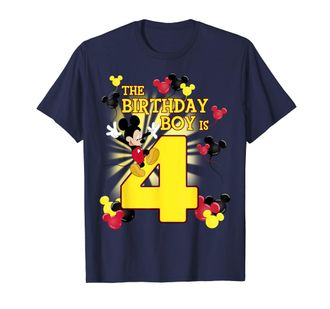 Disney Mickey & Friends 4 Year Old Birthday Boy T-Shirt