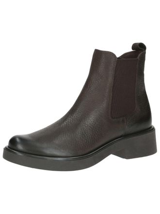 Caprice Damen Chelsea Boots aus Leder mit Blockabsatz, Braun (Dk Brown Nubuc), 38.5 EU