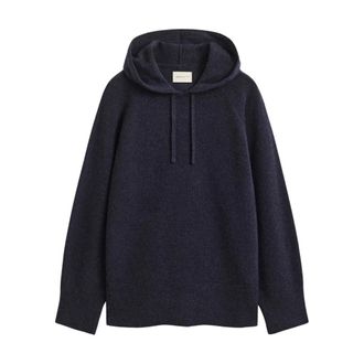 GANT Kapuzenpullover aus Kaschmir-Mix - - Sweatshirts & Hoodies - Damen - Blau - XS