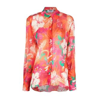 Msgm Msgm, Damen, Blusen & Hemden, Mehrfarbig, LGr&ouml;&szlig;e