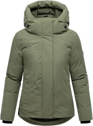 Marikoo Yeminaa Veste dhiver chaude pour femme avec capuche réglable Taille XS-3XL, Feuille dolive, L
