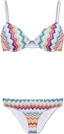 Missoni Femme, Maillots de bain, Multicolore, Taille: 34 FR Maillot de bain deux pi&egrave;ces avec fil lurex