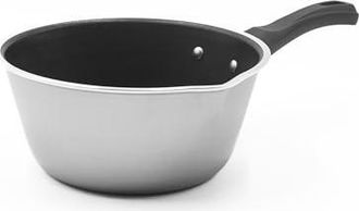 Zanetti Kasserolle mit Antihaftbeschichtung, konisch, mit Ausgießer aus lebensmittelechtem Aluminium, Durchmesser 12 cm, hergestellt in Italien