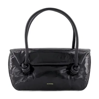 Jil Sander Womens Knot Sm Shoulder Bag Black Calfskin