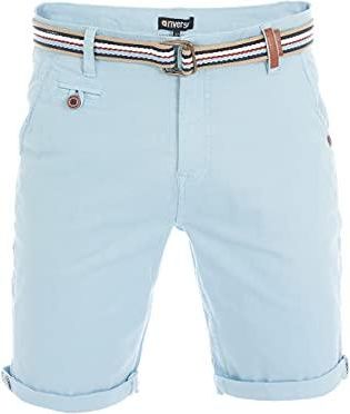 Riverso Short Chino RIVKlaas pour Homme, Bermuda, Coupe Droite, 98% Coton, Vert, Rouge, Bleu, Beige, Gris, W30 - W42 - Light Blue-Light Aqua Blue (59200) - W4
