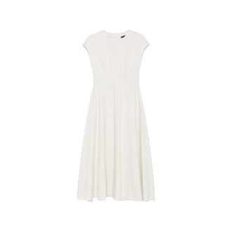 Emporio Armani Empire Line Midi Kleid - - Dresses - Damen - Wei&szlig; - 2XS