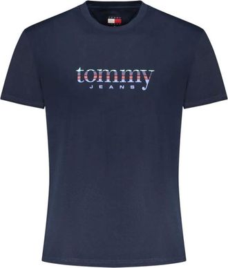 Tommy Hilfiger Homme, Tops, Bleu, Taille: L T-shirt &agrave; col rond en coton