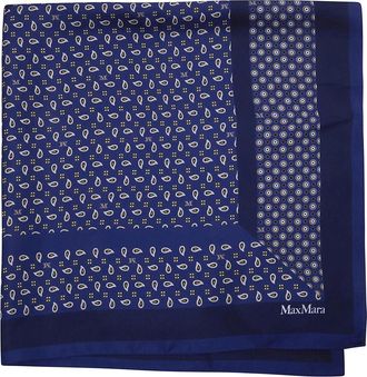 Max Mara Femme, Accessoires, Bleu, Taille: ONE Size Mxacarre Classic Foulard