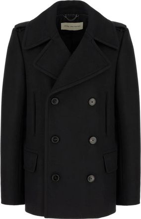 Dries Van Noten Homme, Manteaux, Noir, Taille: XL Double-Breasted Coat