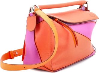Loewe Puzzle Bag Leather Small satchel - Orange