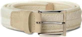 Orciani Homme, Accessoires, Blanc, Taille: 100 CM Cintura intrecciata stretch in tessuto