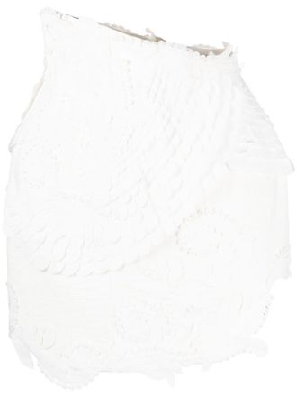Zimmermann jupe Tama &agrave; effet filigrane - Blanc