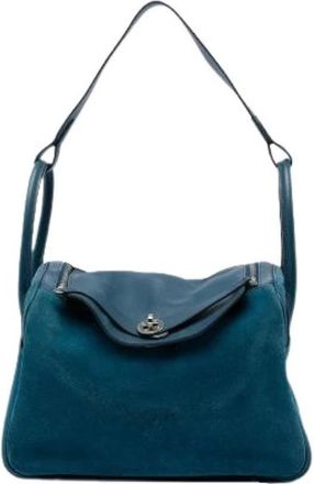 Herm&egrave;s Pre-owned Mini Lindy Schultertasche - - Pre-owned - Damen - Blau - ONE SIZE