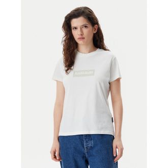 Napapijri T-Shirt NP0A4IP1 Wei&szlig; Regular Fit