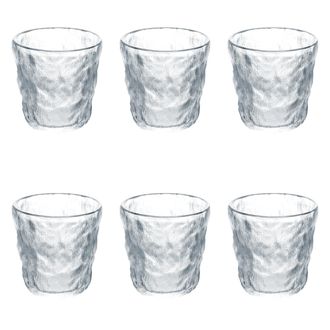 Villa D'Este Home Tivoli 6er Set Wassergl&auml;ser aus Glas 275ml Materialdekor Amnesia