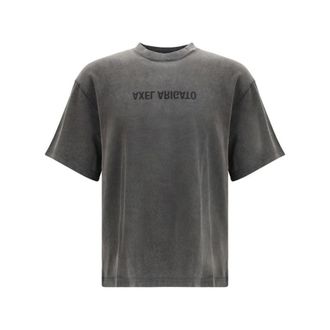 Axel Arigato Homme, Tops, Gris, Taille: M Distort Washed T-Shirt