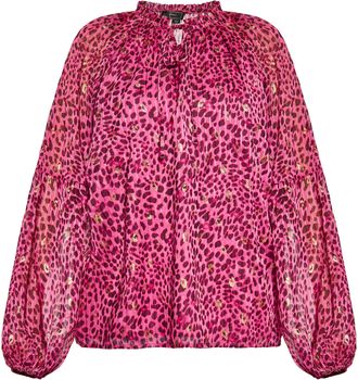 Faina Blusenshirt Damen Rosa Mehrfarbig