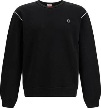 Kenzo Homme, Sweatshirts et sweats &agrave; capuche, Noir, Taille: XL SweaT-shirt en coton avec finitions c&ocirc;tel&eacute;es
