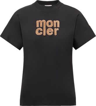 Moncler T-shirt en coton à logo teddy