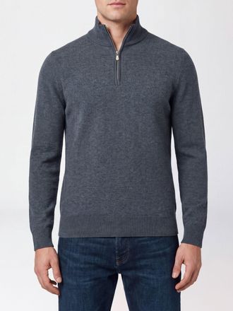 Brunello Cucinelli Slim-Fit Kaschmir-Rollkragenpullover mit halbem Rei&szlig;verschluss