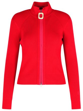 J.W.Anderson JW Anderson Crimson Red Cotton Blend Murtleneck Pull