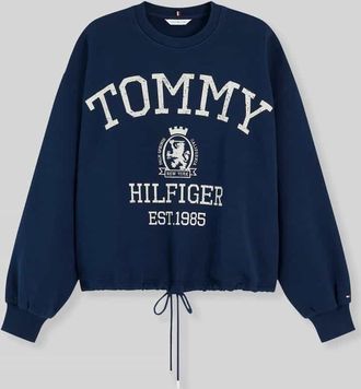Tommy Hilfiger Loose Fit Sweatshirt aus reiner Baumwolle mit Logo-Print