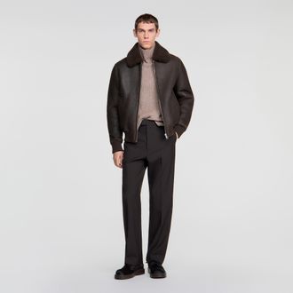 Sandro Blouson aus Lammfell