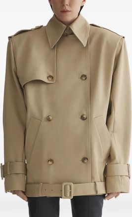 MUGLER Doppelreihige Jacke mit Schnalle - Nude