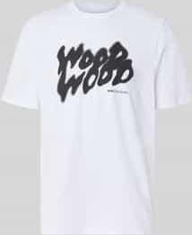 Wood Wood T-Shirt mit Label-Print Modell Bobby