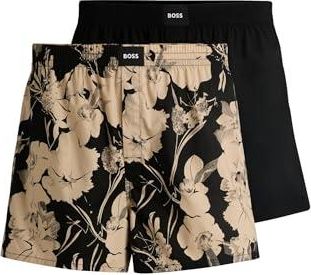 BOSS Hommes 2P Boxer S. CW Peach Lot de Deux Shorts de Pyjama en Popeline de Coton avec Logos