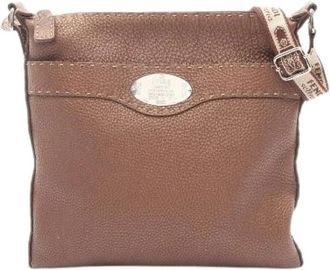 Fendi Pre-owned Selleria Leather Shoulder Bag - Femme - Pre-owned - Brun - Taille: ONE Size