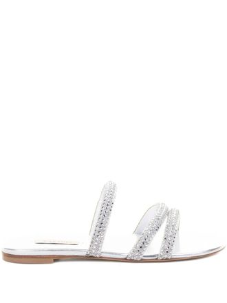Casadei Sandalen mit Kristallen - Silber