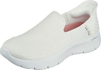 Skechers Baskets Go Walk Flex-Relish à Enfiler Mains Libres pour Femme, Bordure Textile Blanc cassé, 41 EU