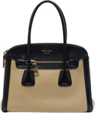 Prada Sac &agrave; main en cuir Pre-owned - Femme - Pre-owned - Beige - Taille: ONE Size