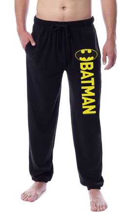 Intimo DC Comics Mens Batman Classic Bat Logo Sleep Jogger Pajama Pants (XX-Large) Black
