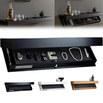 Generic Wandregal mit Geheimfach 40x24x7,2 cm - M&ouml;bel mit Geheimfach, unsichtbares Regal, wandregal mit Geheimfach aus Holz, verst&auml;rkt und robust f&uuml;r Wohnzimm