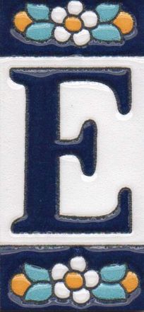 Generic Hausnummern und Buchstaben aus Keramik, blaues Blumenmuster, Gr&ouml;&szlig;e: 7,5 cm x 3,5 cm