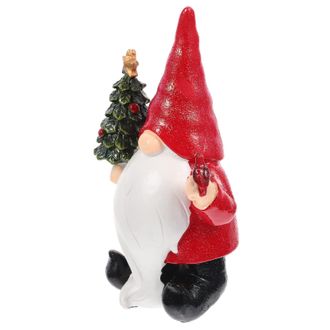 Garneck Garten Gnom Dekoration Aus Resin Kreativer Weihnachtszwerg F&uuml;r Garten Und Terrasse Wetterfest Leicht Langlebig Perfektes F&uuml;r Gartenliebhaber Zu Weihna