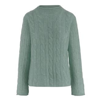 Guest In Residence Zopfstrickpullover aus Wollmischung - - Knitwear - Damen - Gr&uuml;n - M