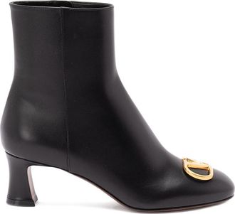 Valentino Garavani 60mm Logo-plaque Leather Boots