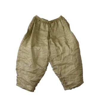 Generic Pantalon r&eacute;tro fin &agrave; jambe large d&eacute;contract&eacute; en coton et lin pour femme, Vert, XXL Grande taille