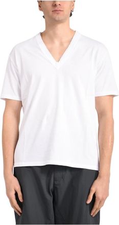 Mauro Grifoni Homme, Tops, Blanc, Taille: 2XL T-shirt col en V