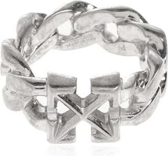 Off-white Homme, Accessoires, Gris, Taille: 66 MM Bague en laiton