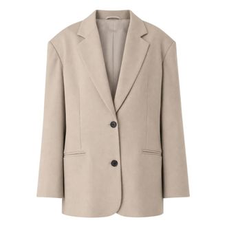 Meimeij Veste Coupe Droite - Femme - Vestes - Beige - Taille: 36 FR
