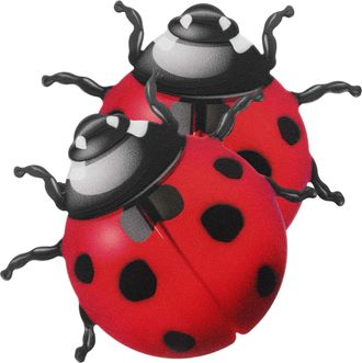 Pretyzoom 4 St&uuml;ck Eisenk&auml;fer Marienk&auml;fer Gartendeko Marienk&auml;fer Wanddekoration Garten-H&auml;ngedekoration wandverkleidung wand polsterung Marienk&auml;fer- aus Metall Ma