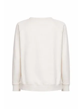 Isabel Marant Pink Flocked Logo Sweatshirt - Ivory
