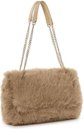 Au Printemps Paris Sac à bandoulière en fausse fourrure