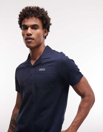 Barbour Seurat - Kurz&auml;rmliges Polohemd in Marineblau-Navy