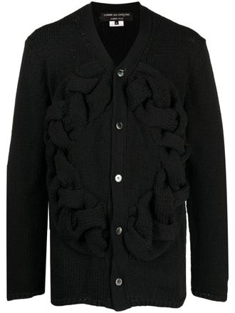 Comme Des Garçons cardigan à col v - Noir